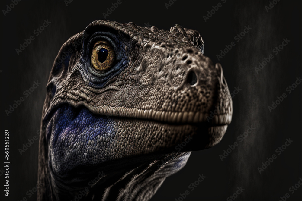 Velociraptor dinosaur, ancient carnivore dinosaur, extinct animal ...