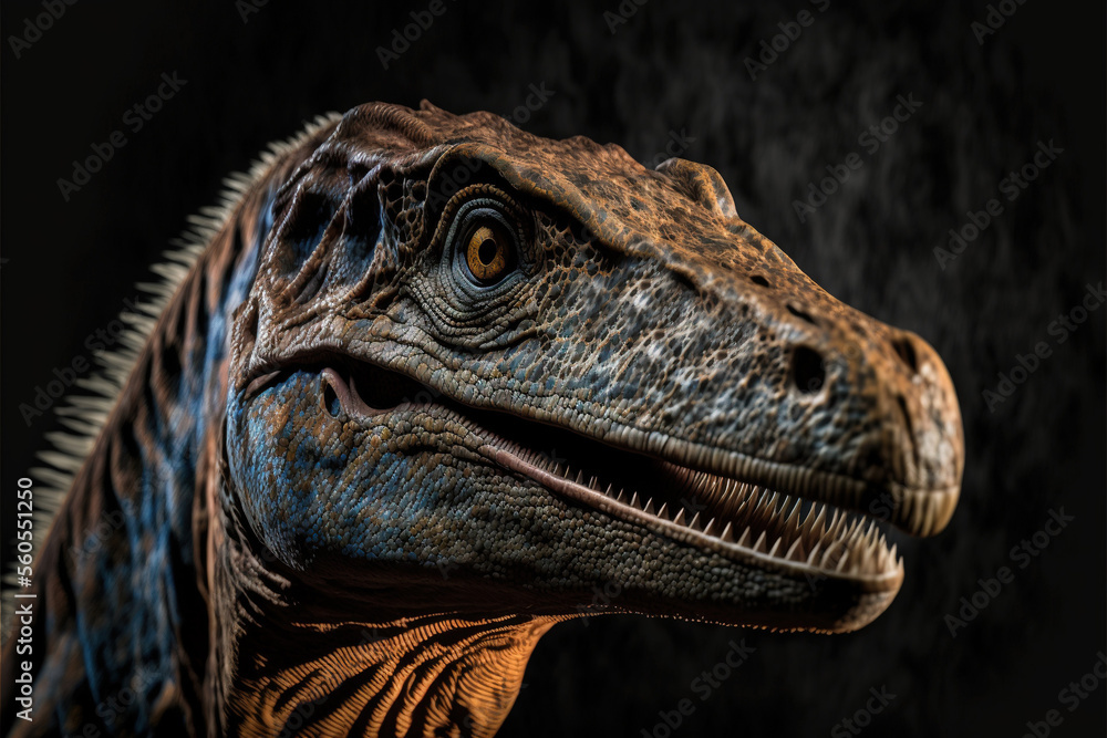 Velociraptor dinosaur, ancient carnivore dinosaur, extinct animal ...