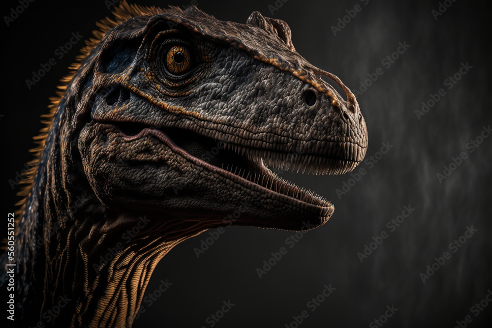Velociraptor dinosaur, ancient carnivore dinosaur, extinct animal ...