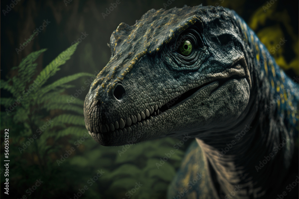 Velociraptor dinosaur, ancient carnivore dinosaur, extinct animal ...