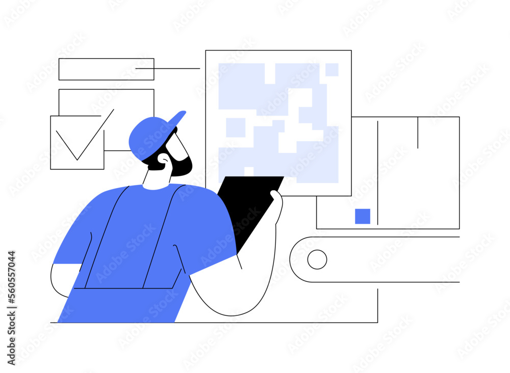 QR code abstract concept vector illustration. vector de Stock | Adobe Stock