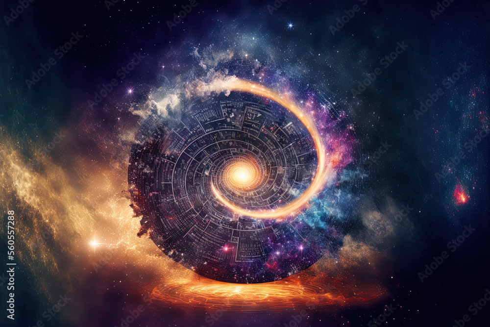Science and research of the universe, spiral galaxy and physical ...