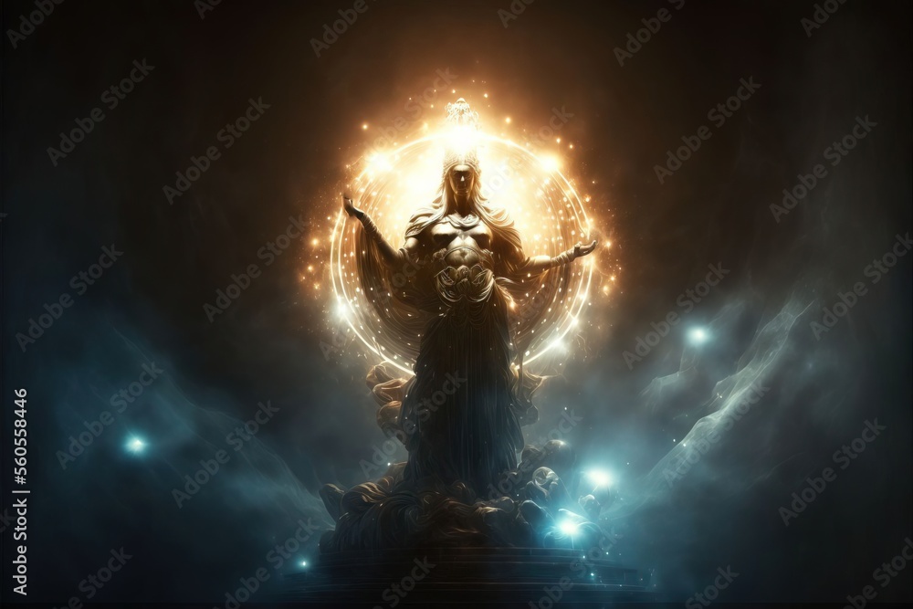 4K resolution or higher, the primordial darkness embodying a greek god ...