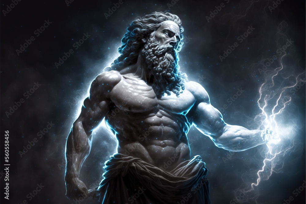 4K resolution or higher, the primordial darkness embodying a greek god ...