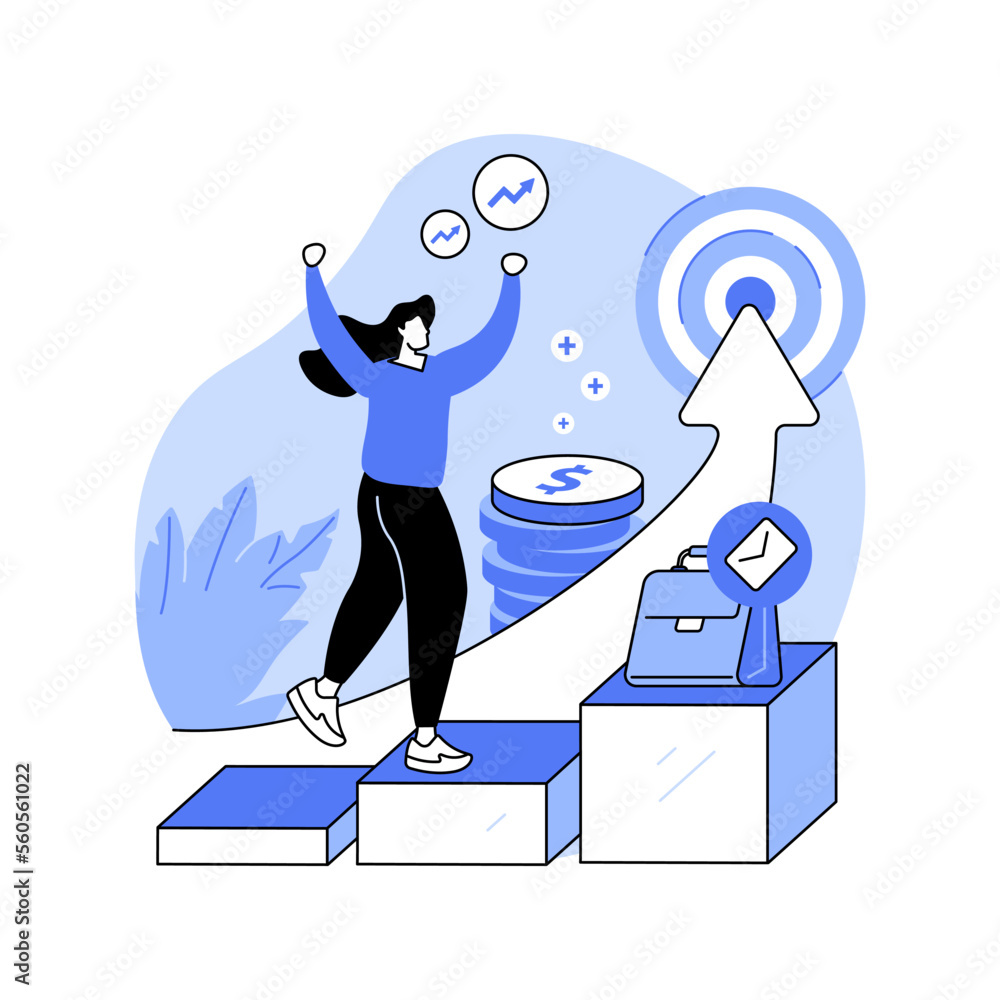 Getting promoted isolated cartoon vector illustrations. Stock Vector ...