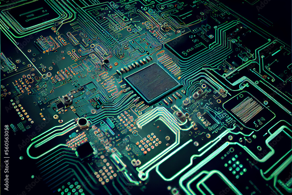 Electronic circuit with different components ideal for technology ...