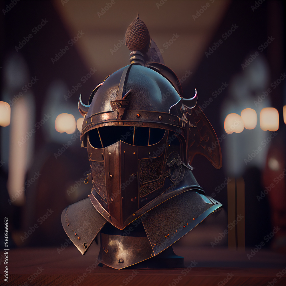 medieval knight helmet Stock Illustration | Adobe Stock