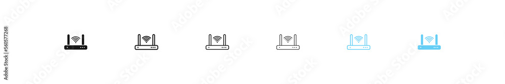 Wifi router icon. Internet modem signs. Wireless symbol. Network ...