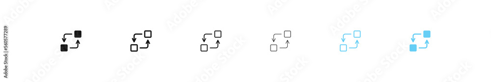 Replacement icon. Replace symbol. Arrow circle signs. Change box icons ...