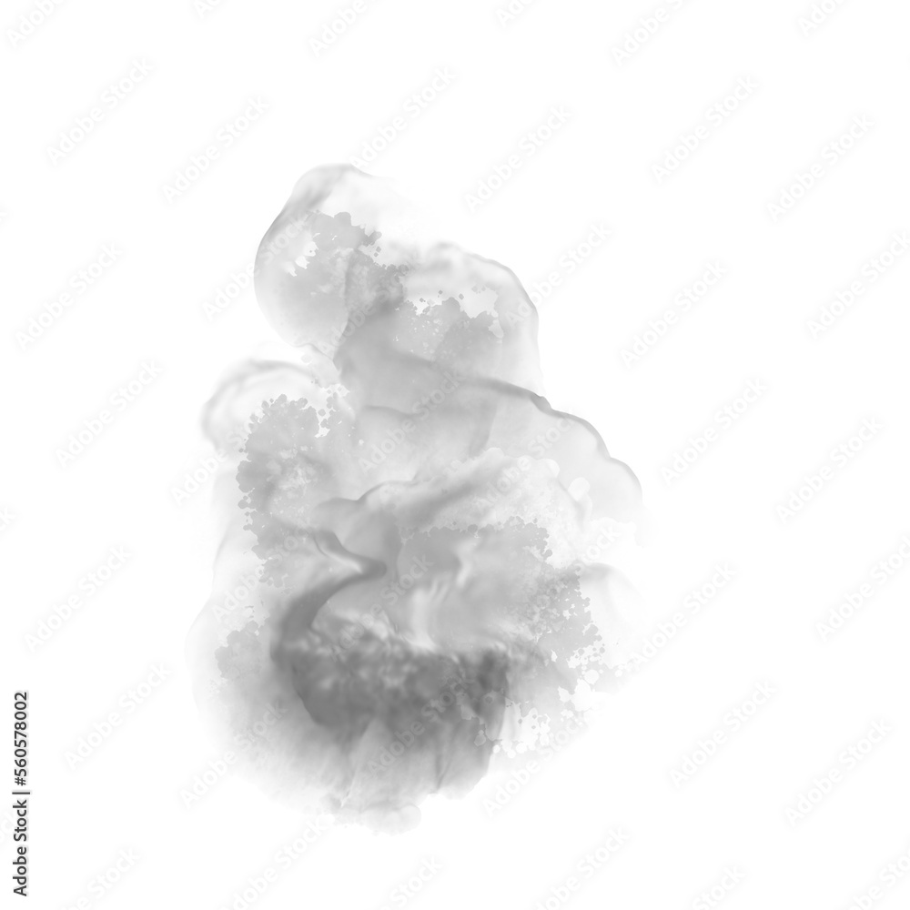 watercolor overlay of rising smoke or black and white grunge texture ...