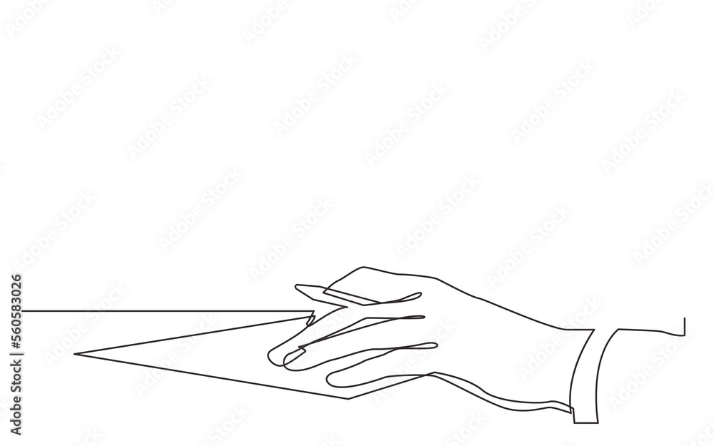continuous line drawing hand signing contract - PNG image with ...