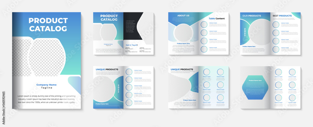 Catalogue template with company brochure design for business booklet ...