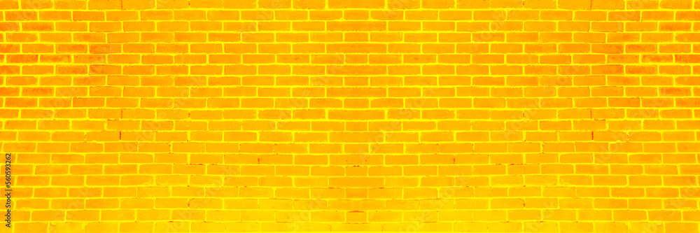 Classic yellow brick wall texture close up. Top view. Modern brick wall ...