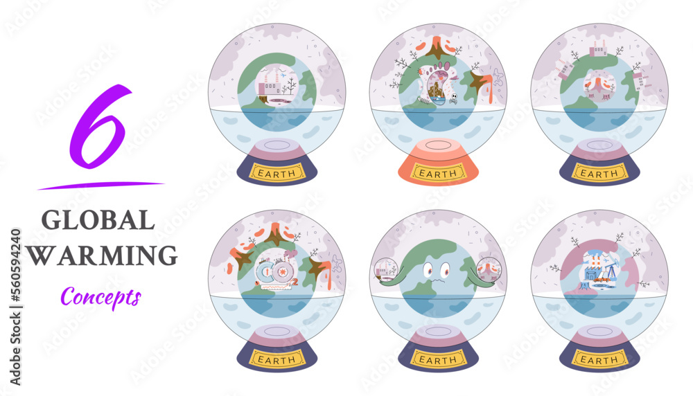 Climate change concept. Global warming design. Nature environment ...