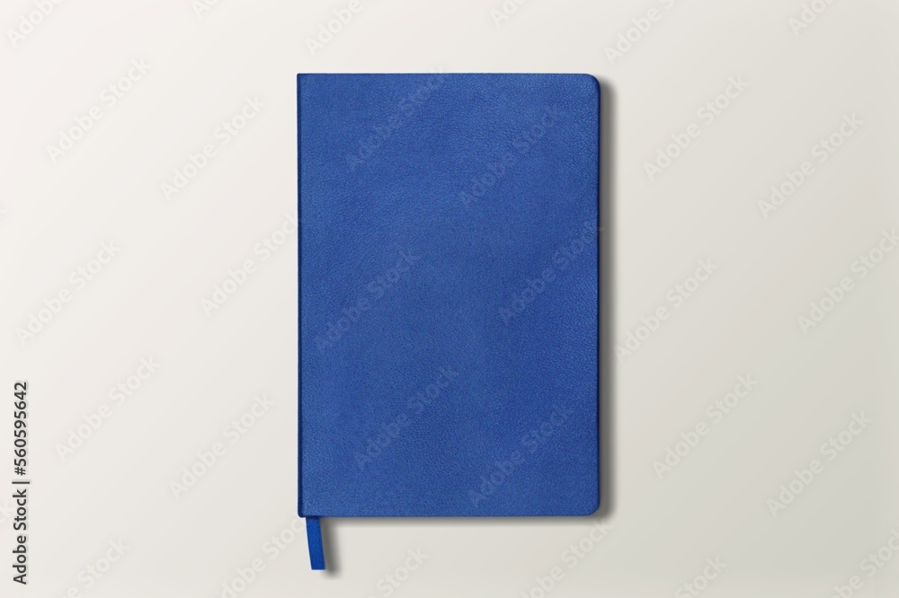 Stylish blue leather office notebook Stock Photo | Adobe Stock