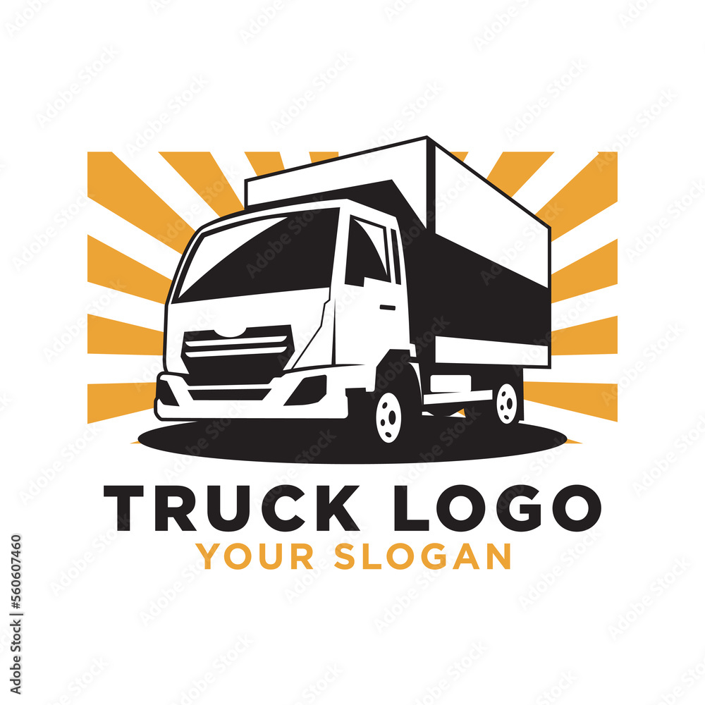 truck vector logo design. box truck logo Stock Vector | Adobe Stock