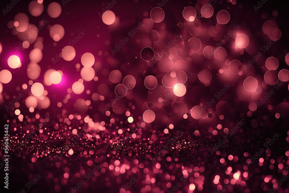 Abstract burgundy glitter bokeh background. Generative AI. Stock ...