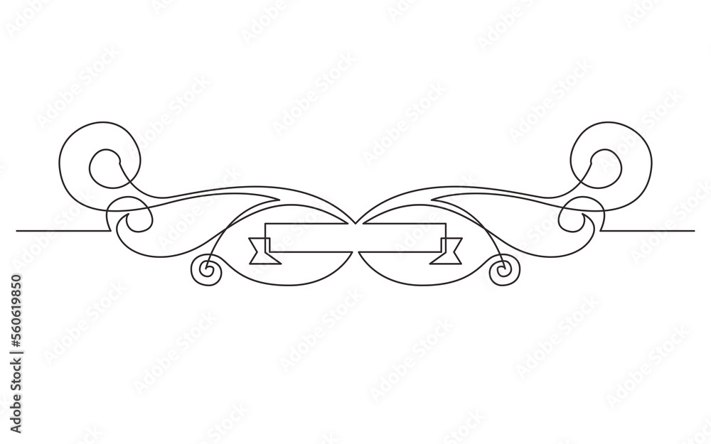 continuous line drawing symmetrical vignette design 12 - PNG image with ...