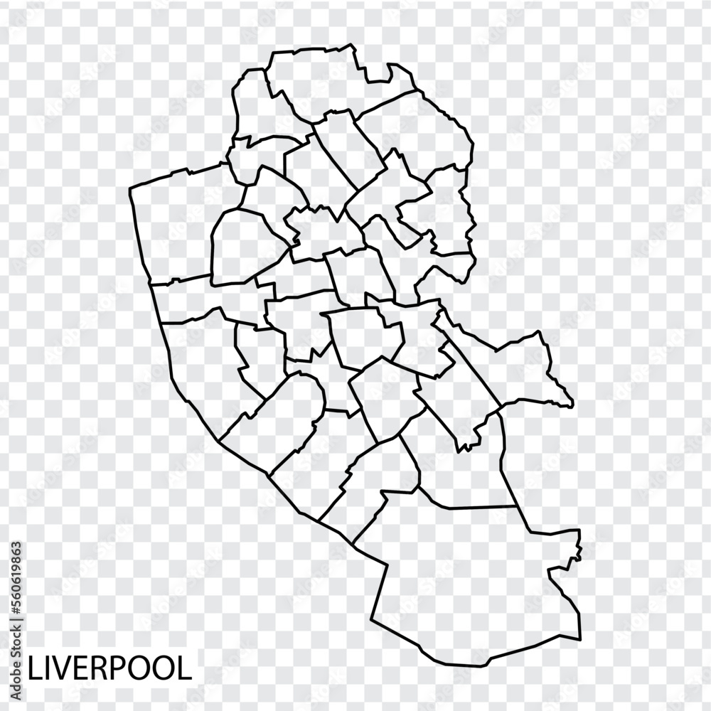High Quality map of Liverpool is a city the United Kingdom, with ...