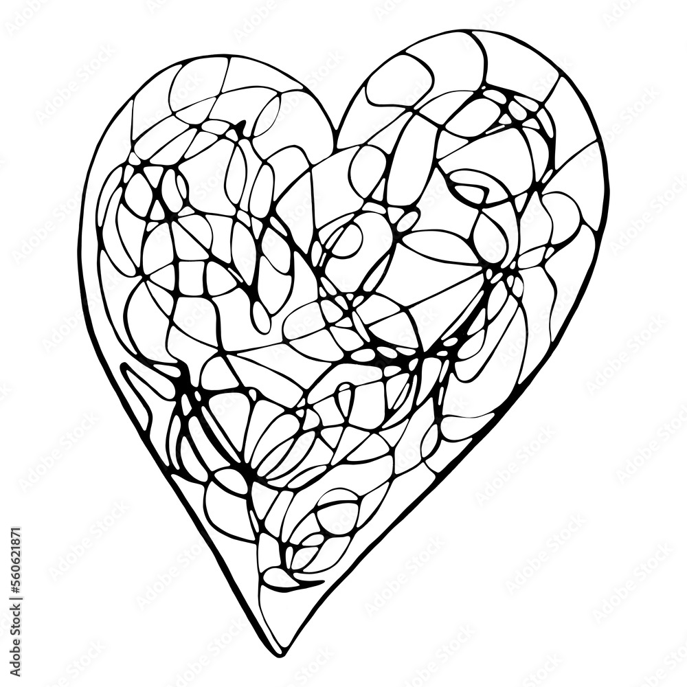 Black Heart Drawn by Colored Pencil. The Sign of World Heart Day ...