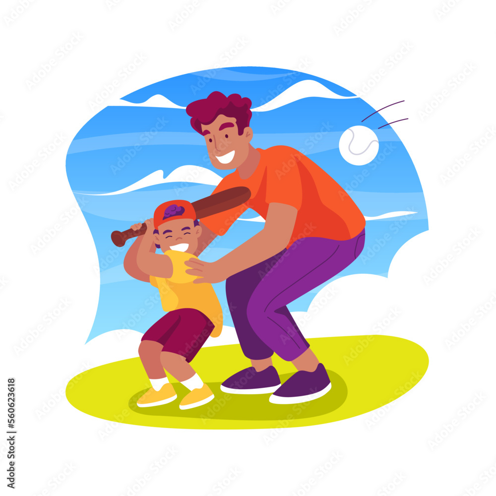 Baseball isolated cartoon vector illustration. Stock Vector | Adobe Stock