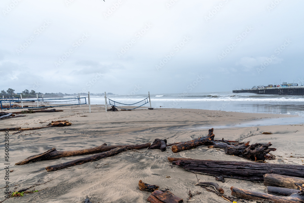 Santa Cruz County, CA,USA on January 05, 2023. Bomb cyclones cause ...