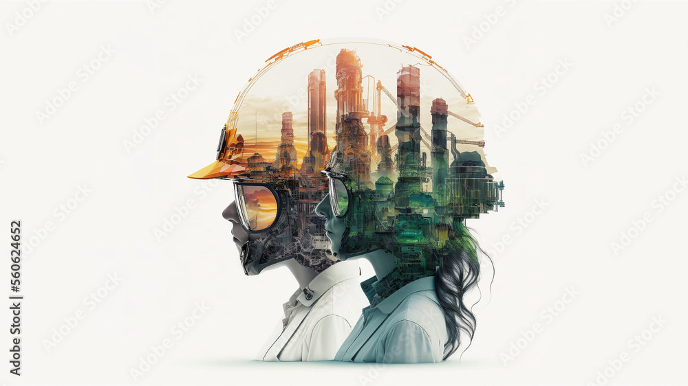 Future Gas mask of Oil refinery plant and Gas Industry construction ...