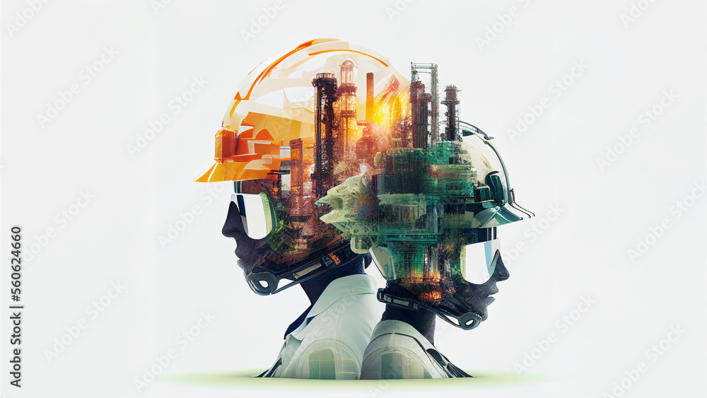 Future Gas mask of Oil refinery plant and Gas Industry construction ...