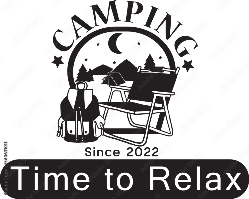 Logos, stickers, tent pitching, tent pitch, black and white stripes on ...