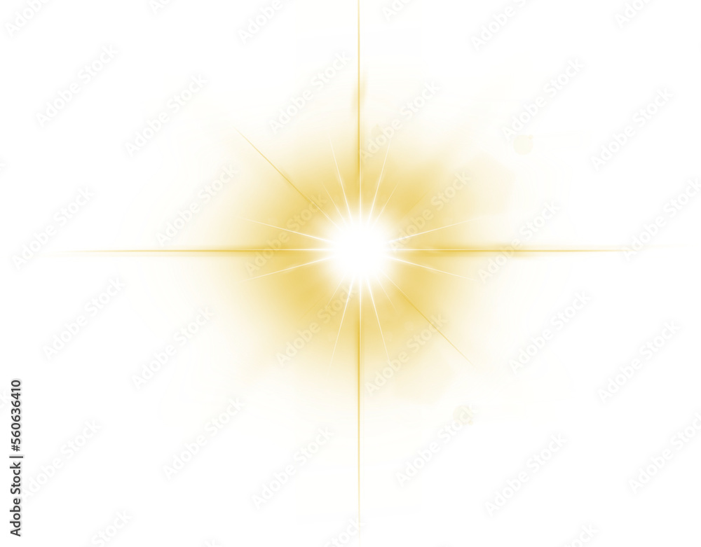 Isolated yellow flare light effect ilustração do Stock | Adobe Stock