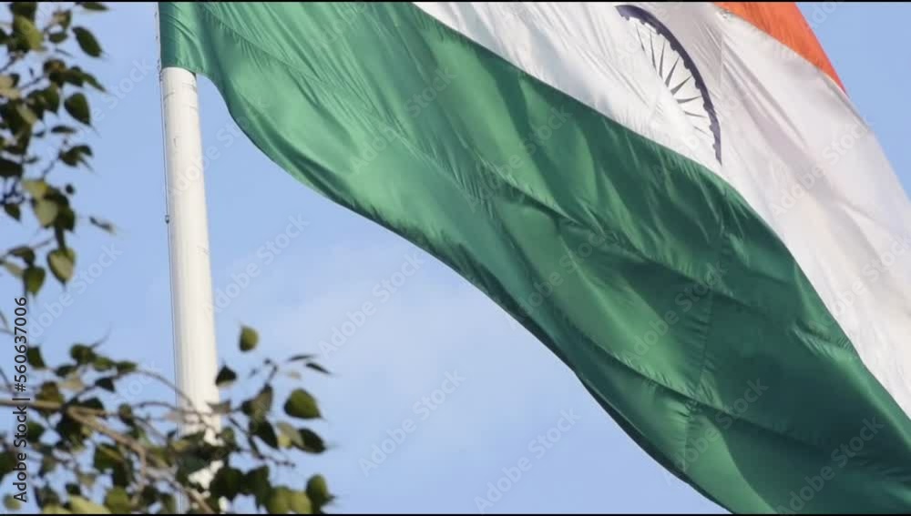 Time-lapse of India flag flying high at Connaught Place with pride in ...