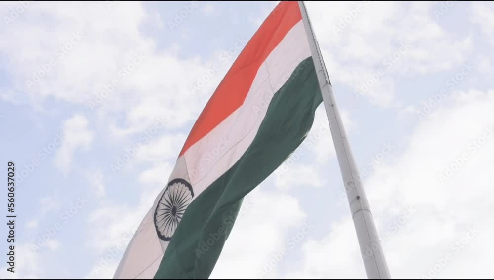 Time-lapse of India flag flying high at Connaught Place with pride in ...