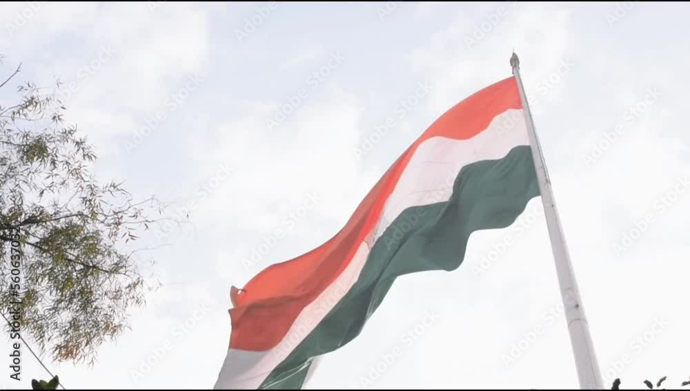 Time-lapse of India flag flying high at Connaught Place with pride in ...