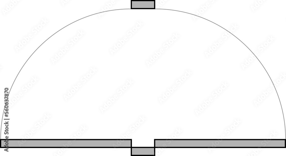 Door for floor plan top view. Architectural PNG element. Icon for ...