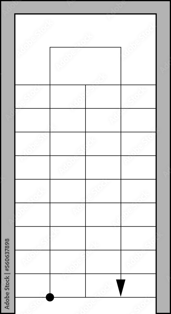 Stair for floor plan top view. Icon for interior project. Architectural ...