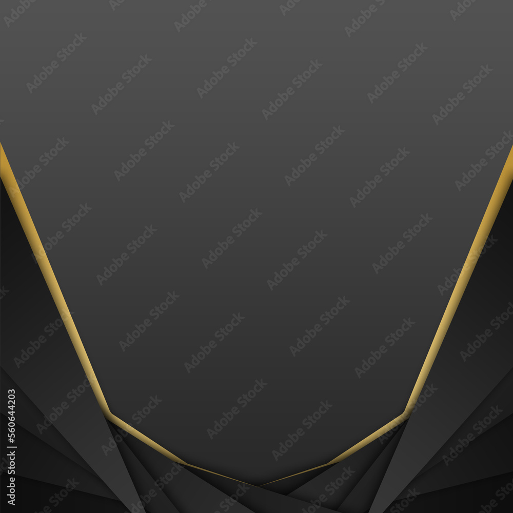 black and gold line square background for banner post design space ...