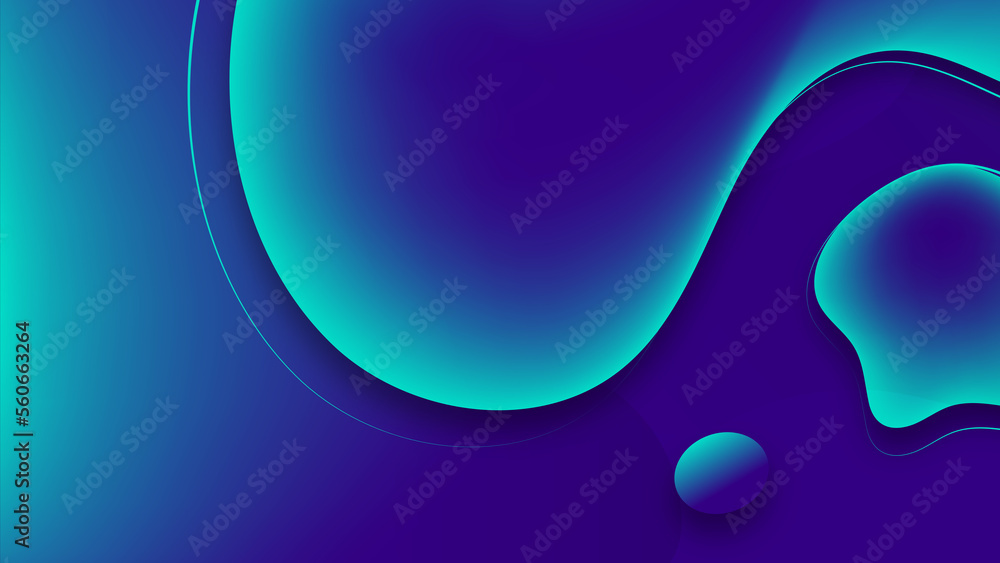 Wavy splash. Blue green abstract neon color design. Minimalism. Fluid ... Wavy splash. Blue green abstract neon color design. Minimalism. Fluid ...