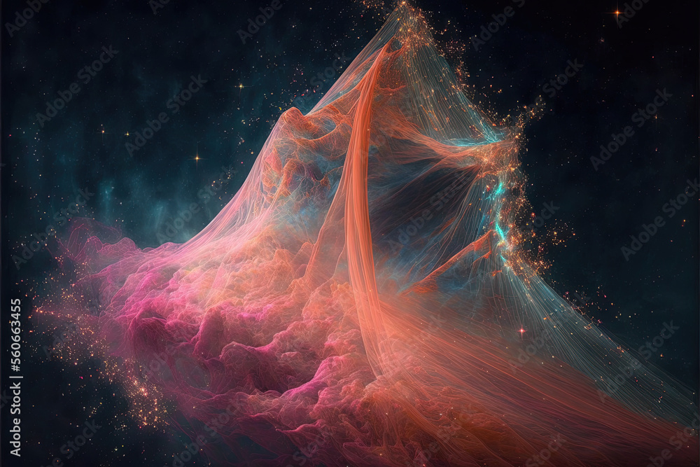 Mystical and ethereal floating veil, fantasy, Generative AI Stock ...