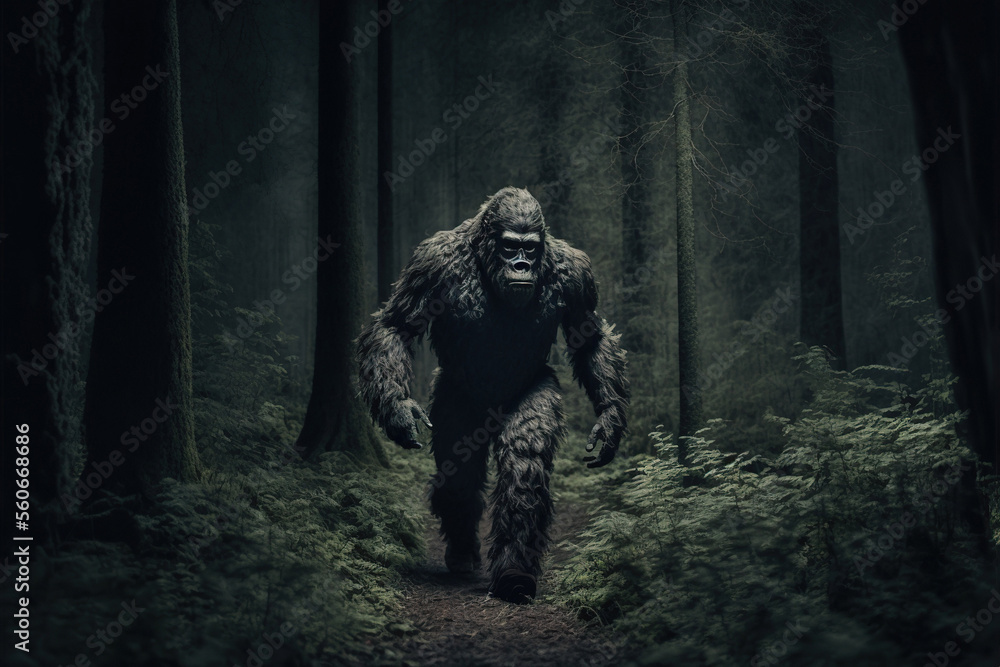 Bigfoot sasquatch. Generative AI Stock Illustration | Adobe Stock