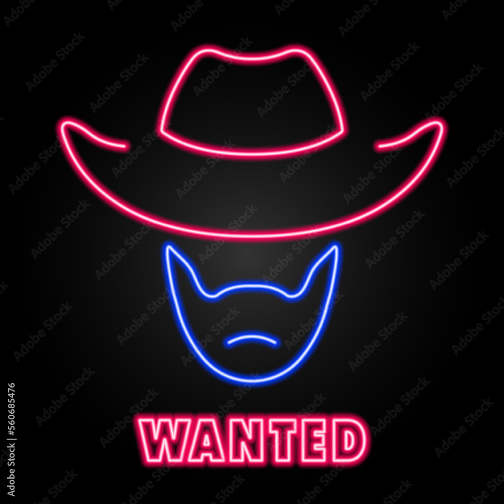 cowboy neon sign, modern glowing banner design, colorful modern design ...