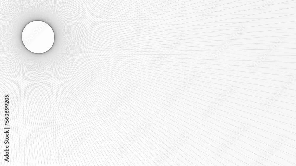 Sun with rays lines in left top revolving around background loop. Circle shape with rotating ...