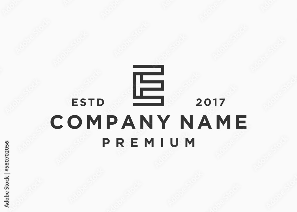 initial letter et logo design vector illustration template Stock Vector ...