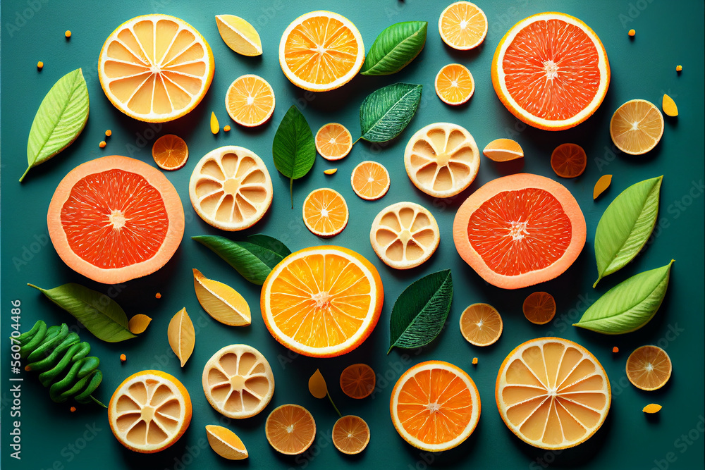 fruit lime, lemon, and grapefruit chopped, background. lemon and orange ...