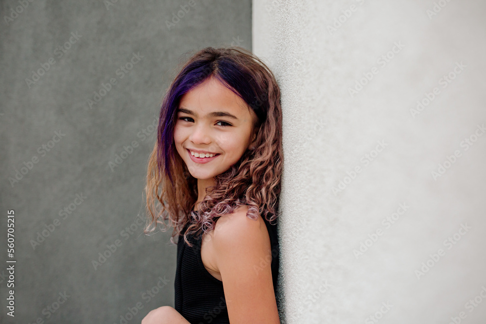 Portrait of tween girl Stock Photo | Adobe Stock