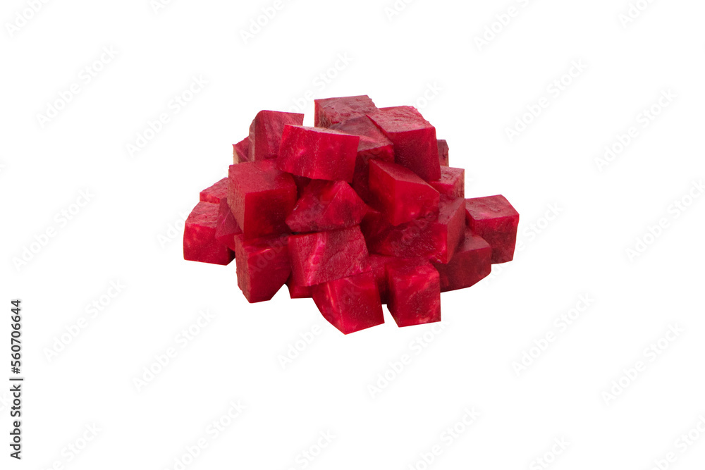 Beetroot diced. Fresh beetroot purple it is tuber or root that collects ...