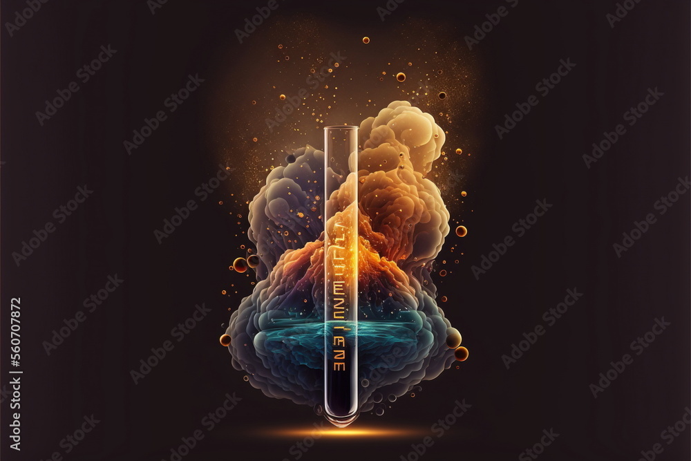 Laboratory pipette, science research concept, test tube, Made by AI ...