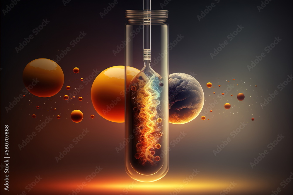 Laboratory pipette, science research concept, test tube, Made by AI ...