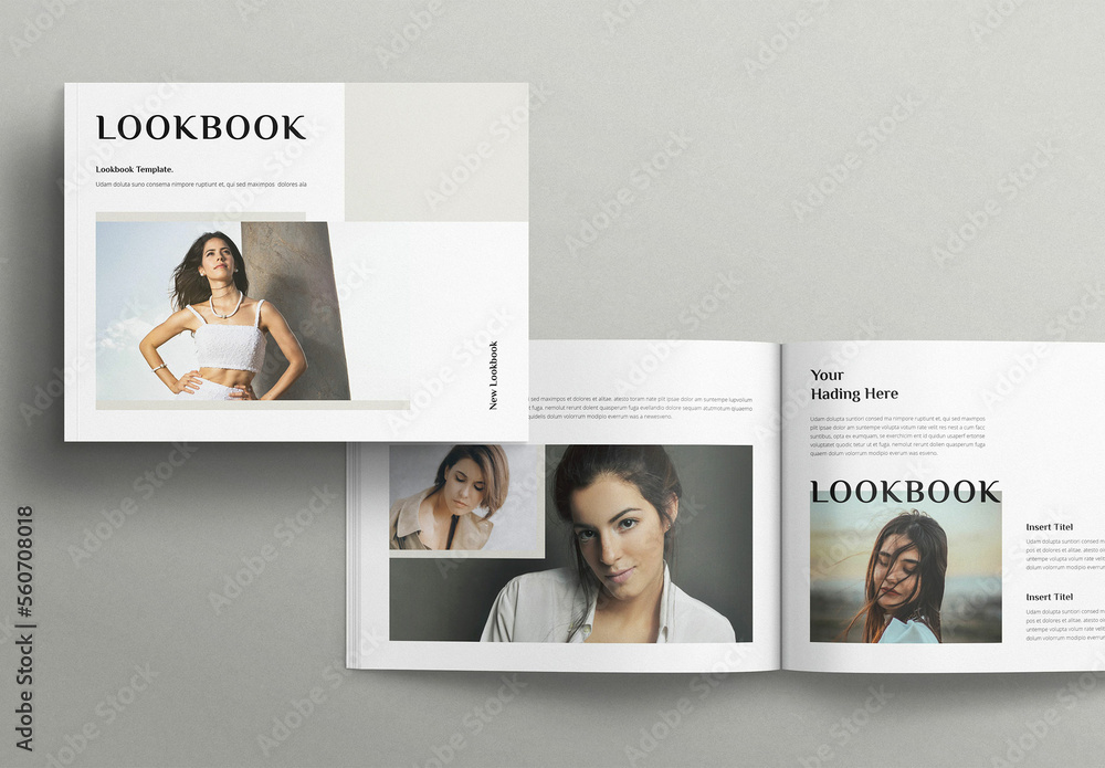 Lookbook Brochure Template Landscape Stock Template | Adobe Stock Lookbook Brochure Template Landscape Stock Template | Adobe Stock
