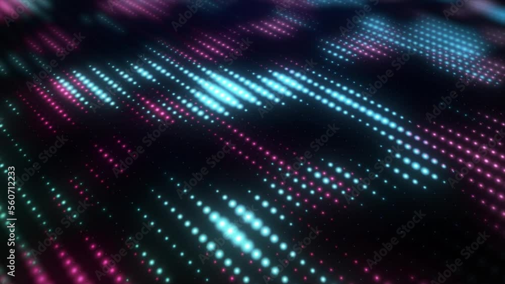 Video Stock Glowing Dot Particle Futuristic Technology Background, Digital Dot Moving On Screen ...