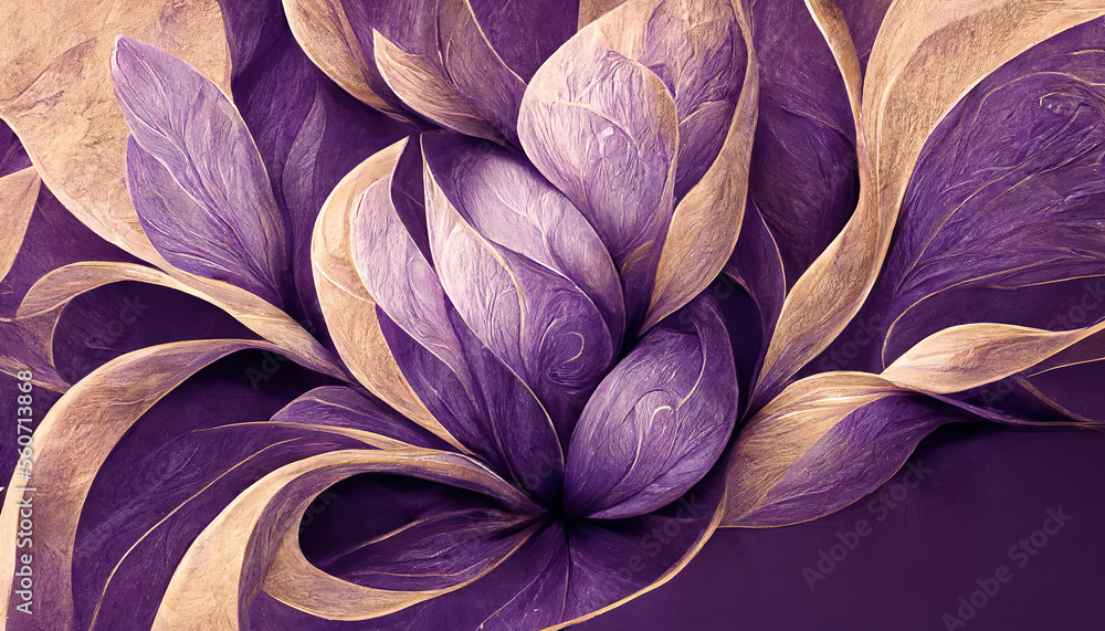 Abstract purple floral wallpaper background illustration Stock ...